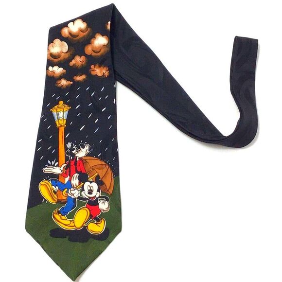 Disney | Accessories | Men Tie Mickey Mouse Goofy Disney Silk Rain ...